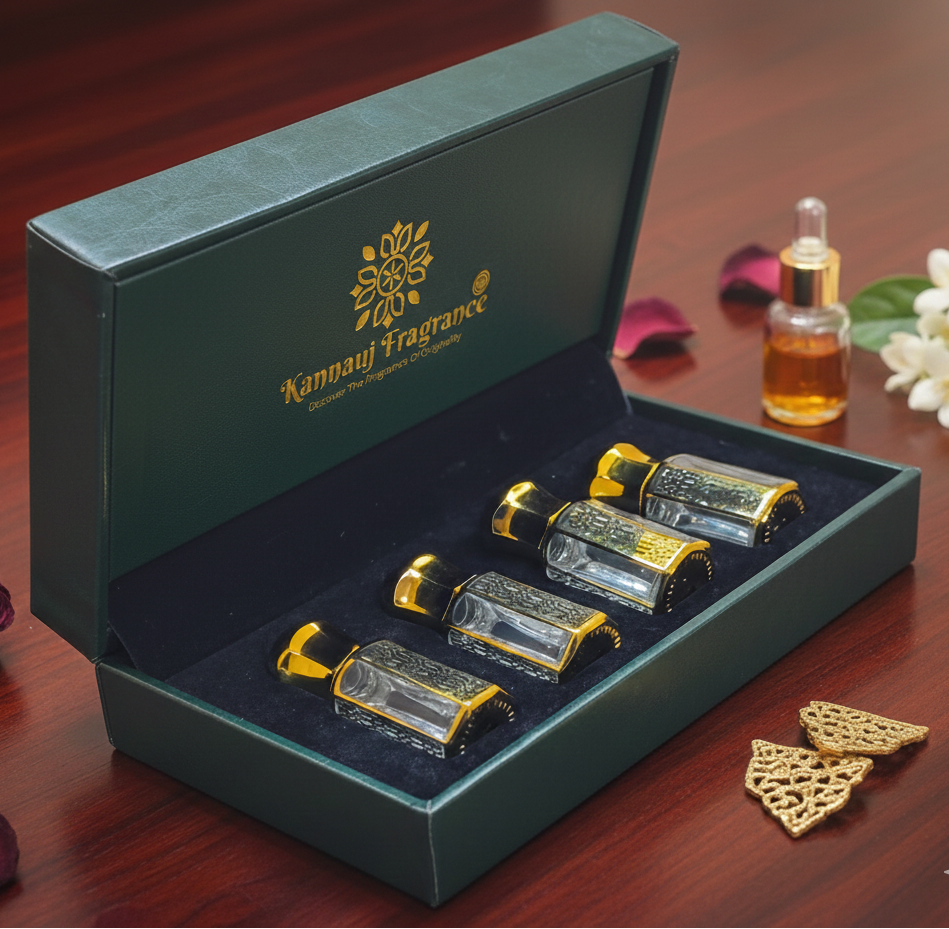 Buy Special Pooja Set- 4X1ML | Authentic Indian Attar By Kannauj ...
